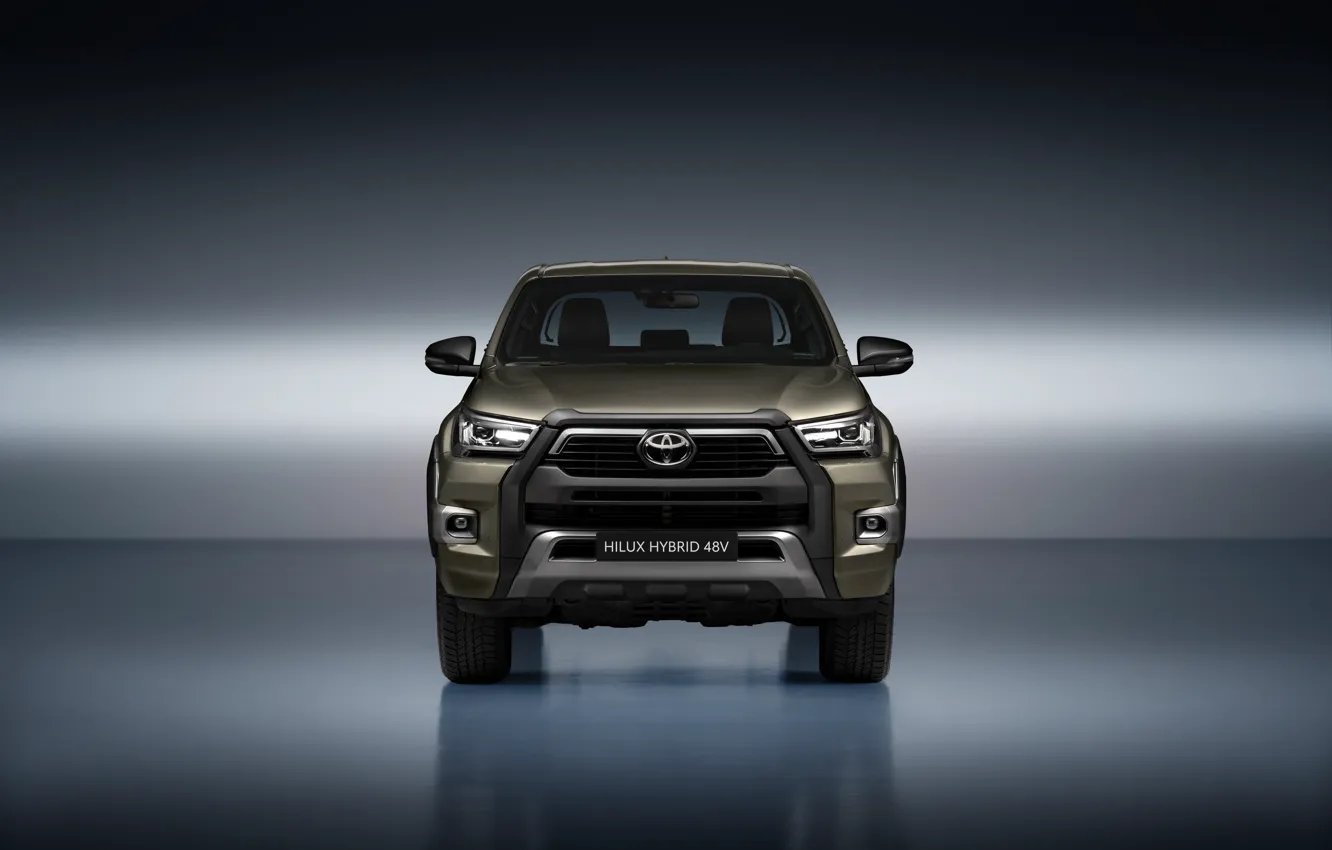 Wallpaper Toyota, Pickup, front view, Hilux, Hybrid, Toyota, Double Cab ...