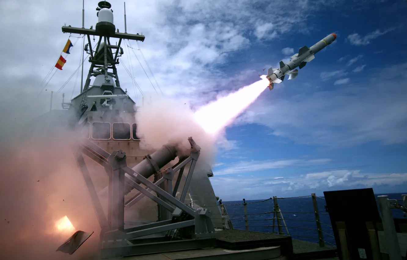Wallpaper rocket, shooting, Harpoon, Navy, the rockets, anti-ship for ...