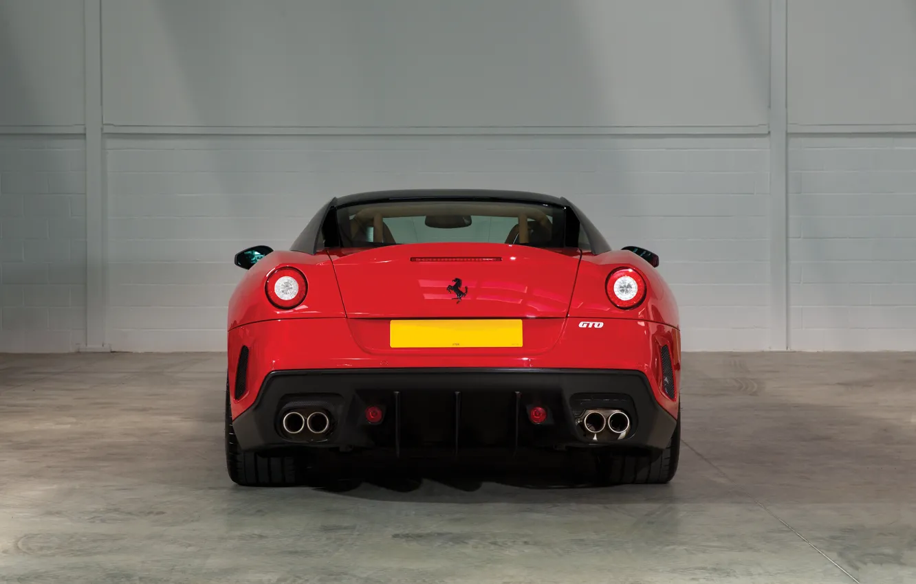 Wallpaper Ferrari, 599, rear, Ferrari 599 GTO for mobile and desktop ...