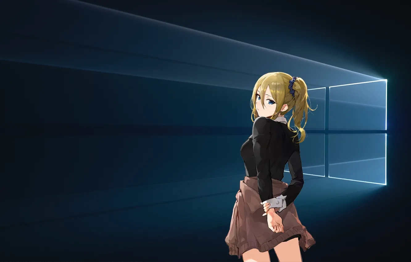 Wallpaper girl, anime, windows 10 for mobile and desktop, section ...