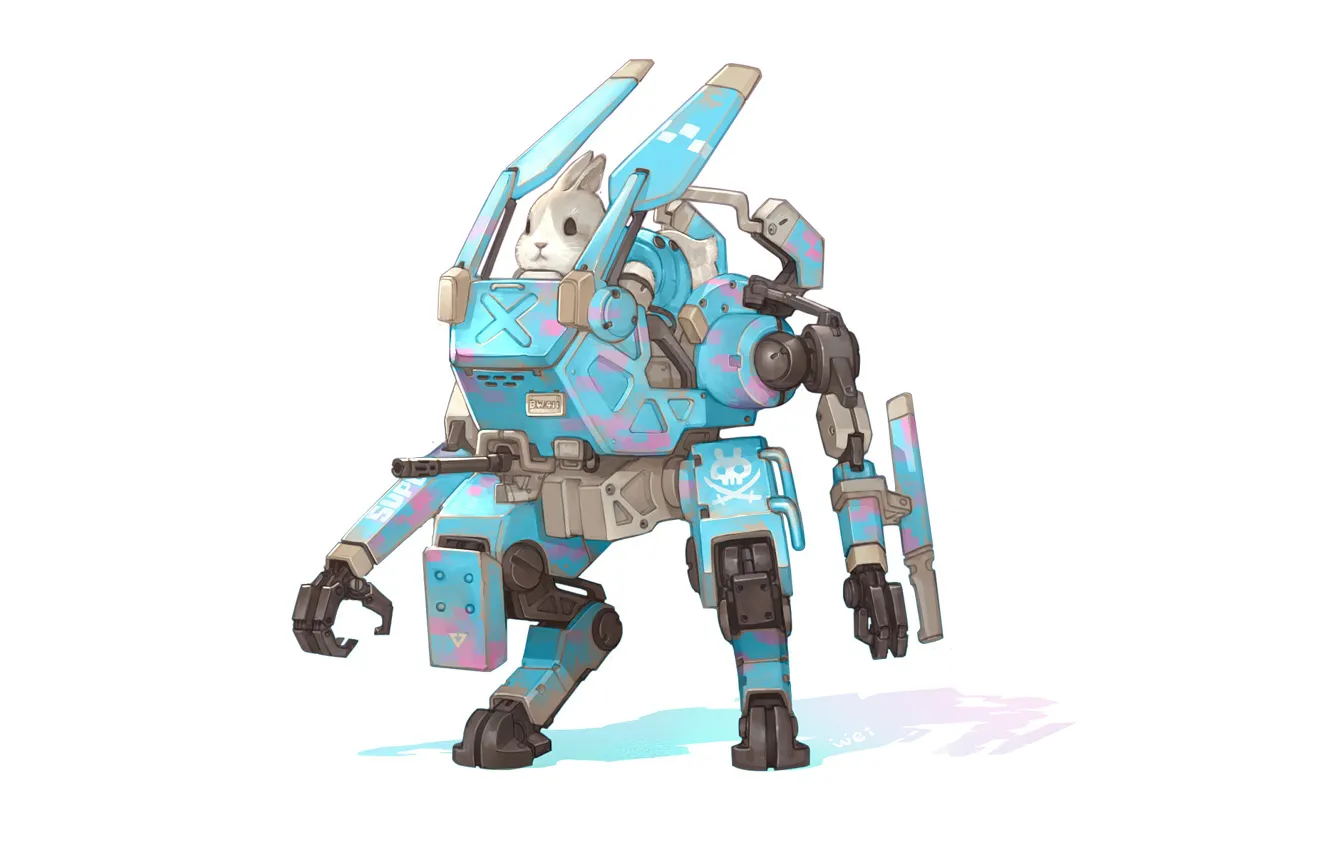 Wallpaper Art, Machine, Weapon, Minimalism, Characters, Rabbit, Bunny ...