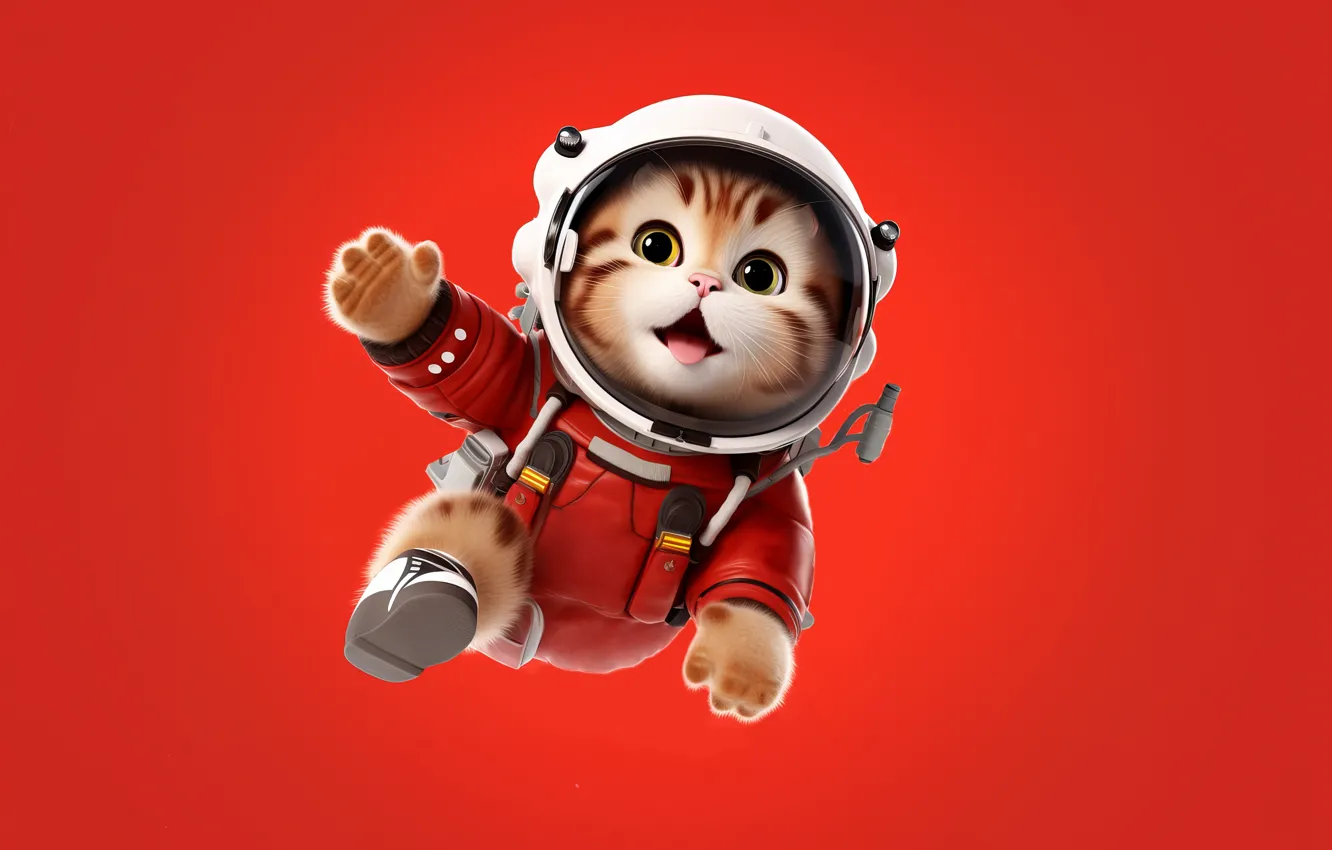 Wallpaper language, cat, cat, look, space, flight, pose, kitty for ...