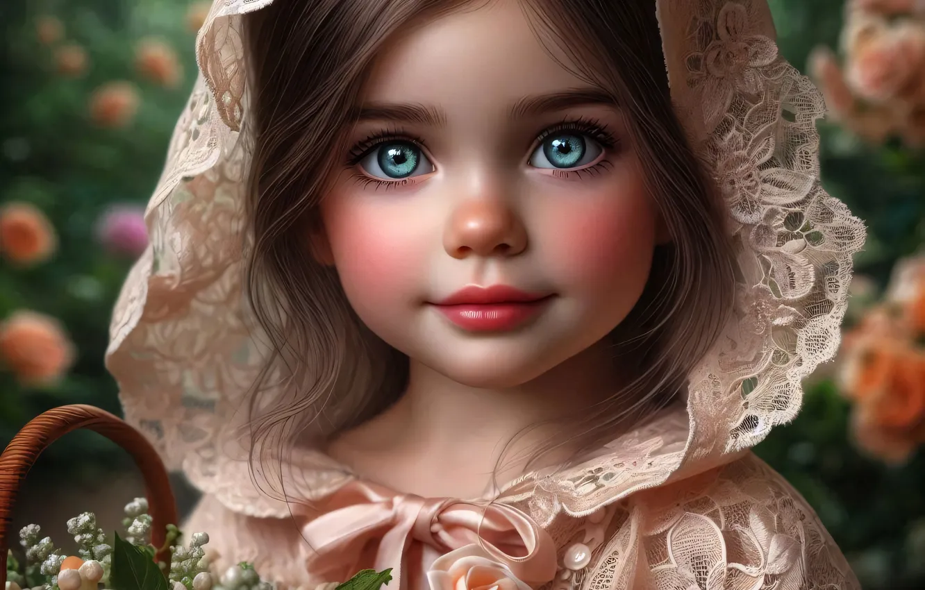 Wallpaper girl, AI art, neural network for mobile and desktop, section ...