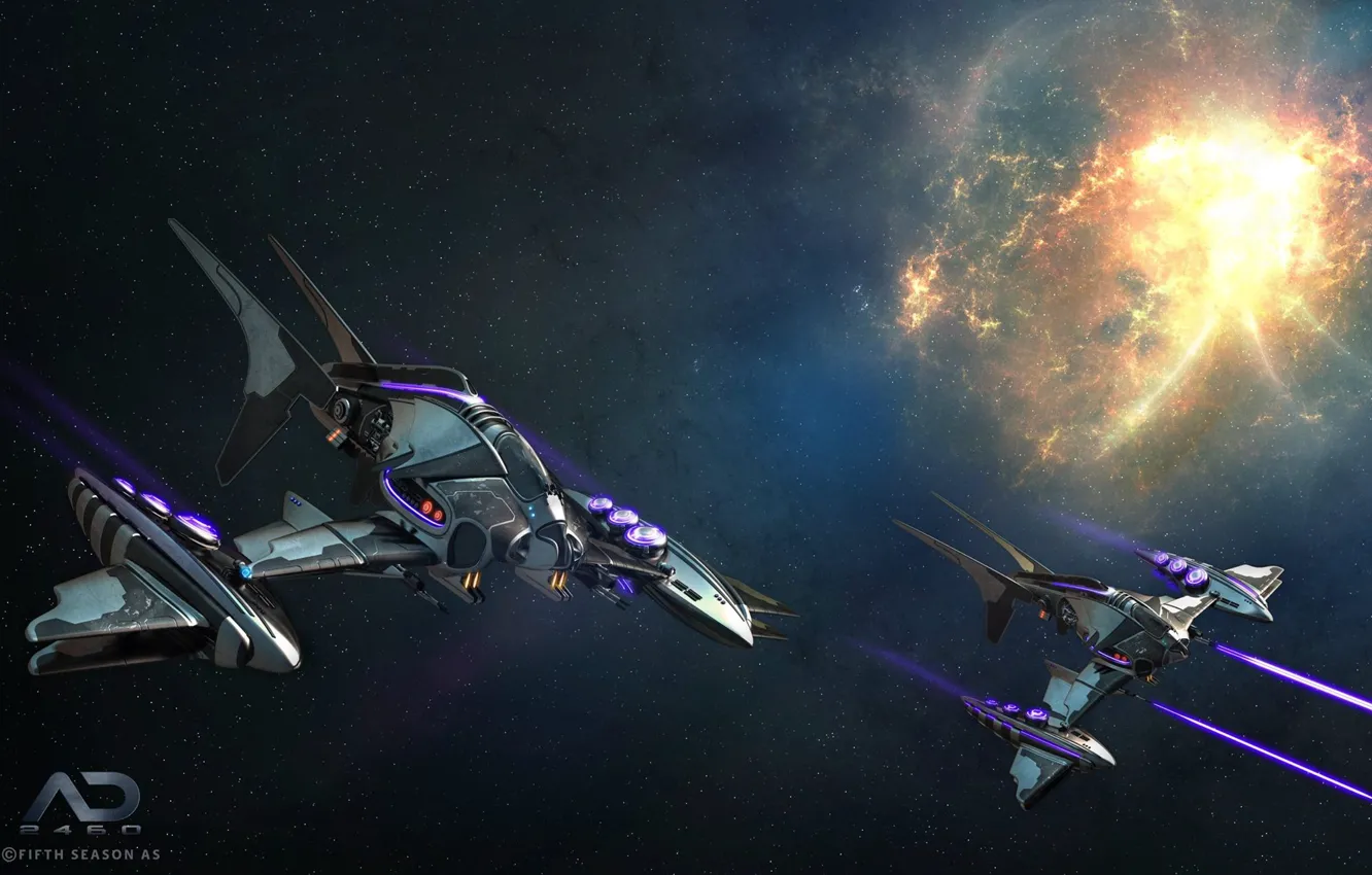 Wallpaper space, stars, Online Strategy Game, A.D. 2460, The Swoop for ...