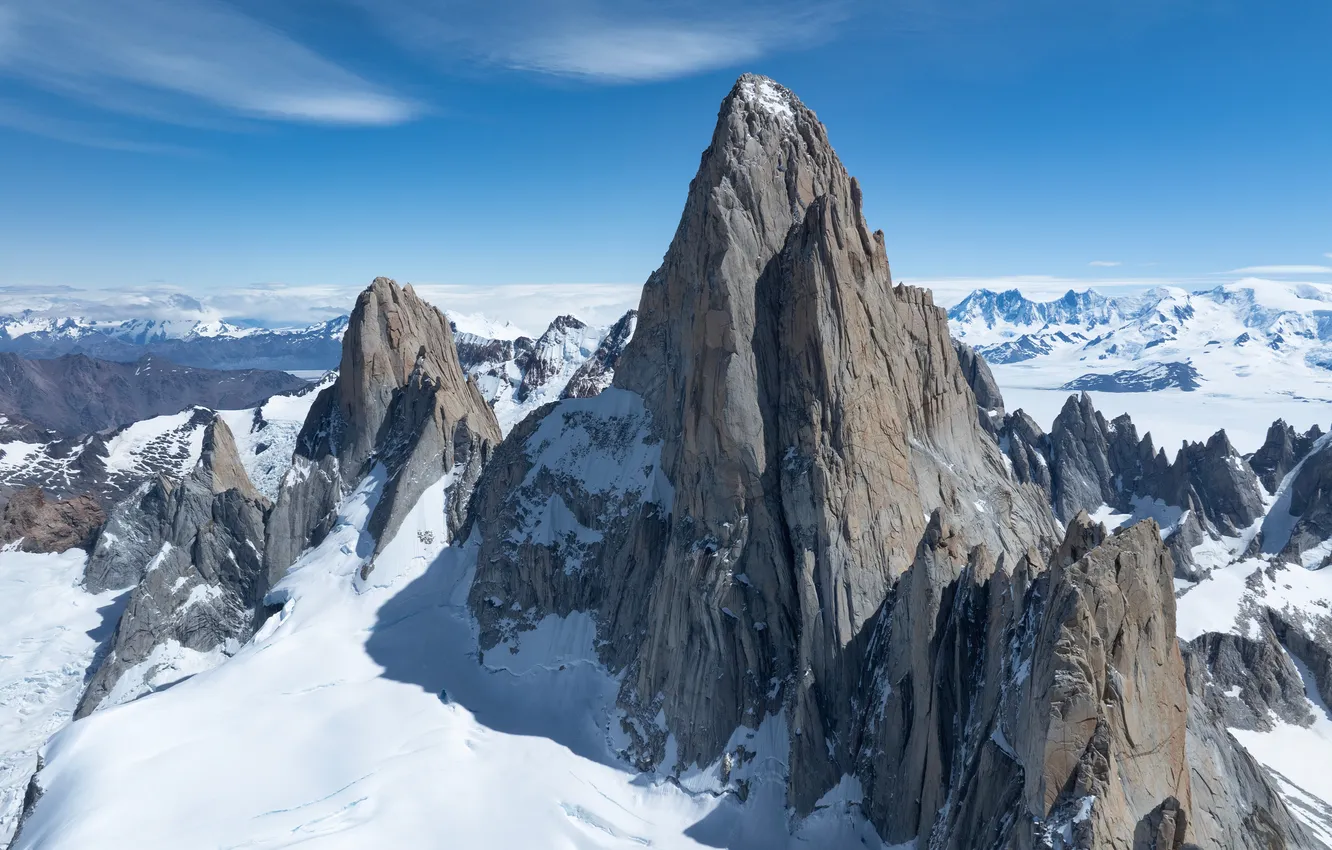 Wallpaper landscape, mountains, snow for mobile and desktop, section ...