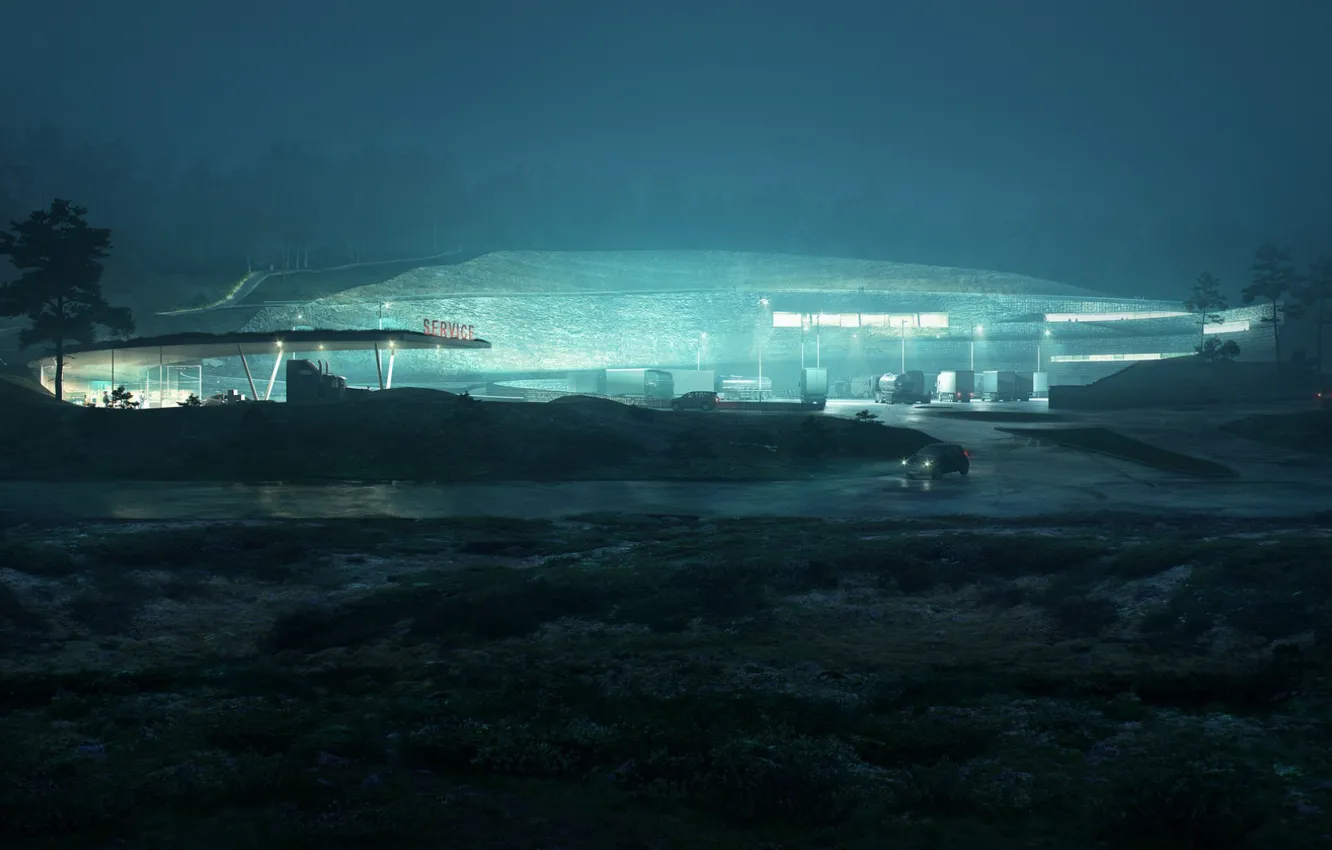 Wallpaper green valley, halsa truck valley, snohetta for mobile and ...