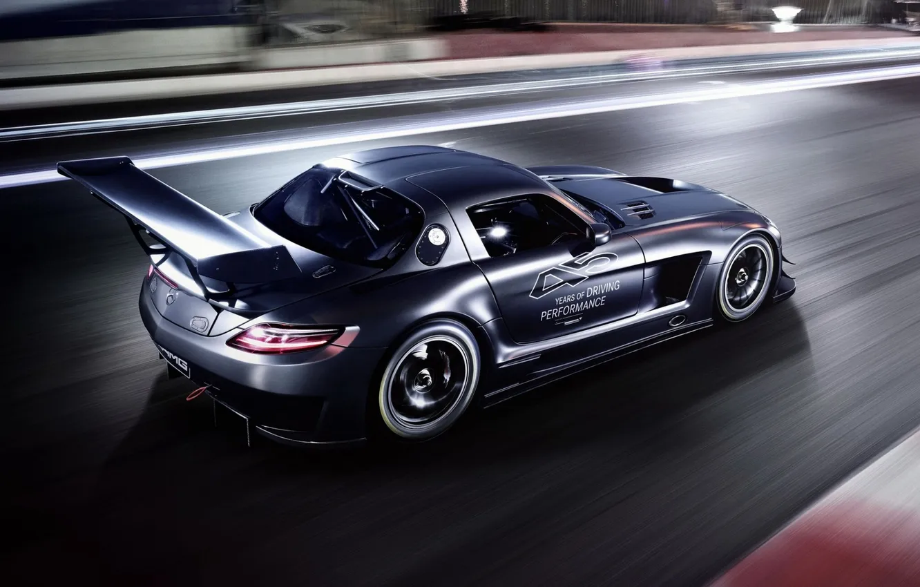 Wallpaper Mercedes-Benz, rear view, AMG, SLS, GT3, 45th Anniversary for ...