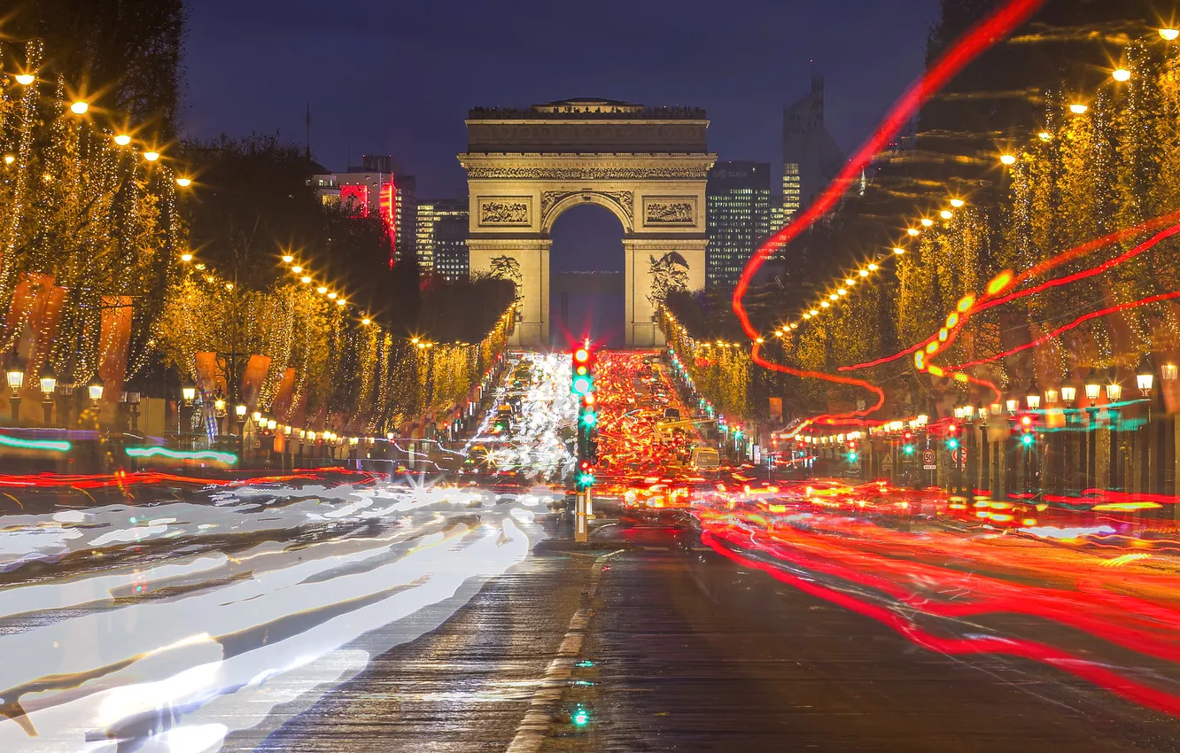 Wallpaper France, Paris, Christmas for mobile and desktop, section ...