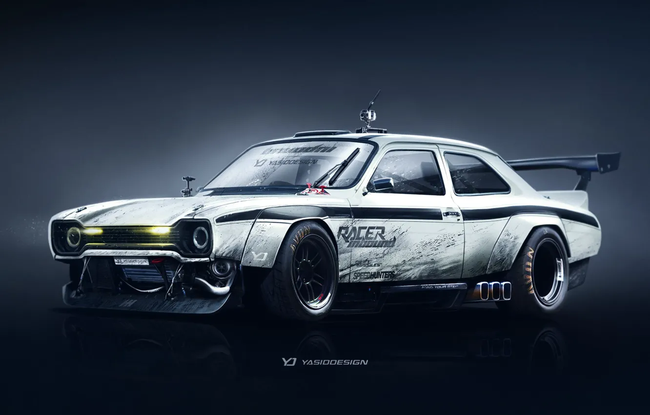 Wallpaper Ford, Auto, Machine, Art, Art, Rendering, 1973, MK1, Escort ...