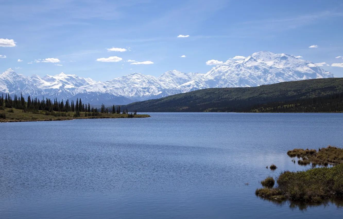 Wallpaper mountains, Alaska, Alaska, Denali National Park, water ...