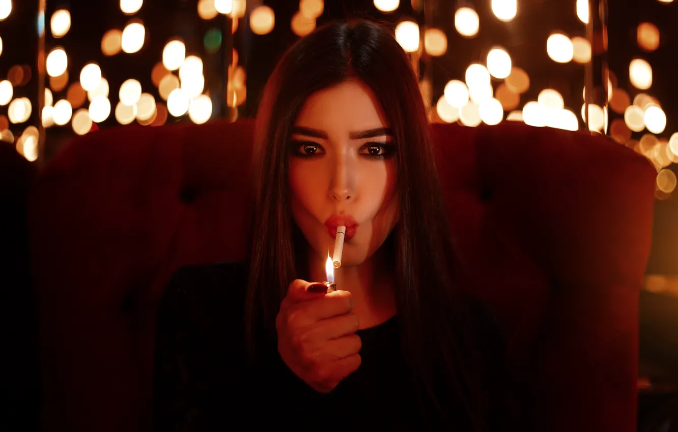 Wallpaper girl, portrait, cigarette, Ann images for desktop, section ...