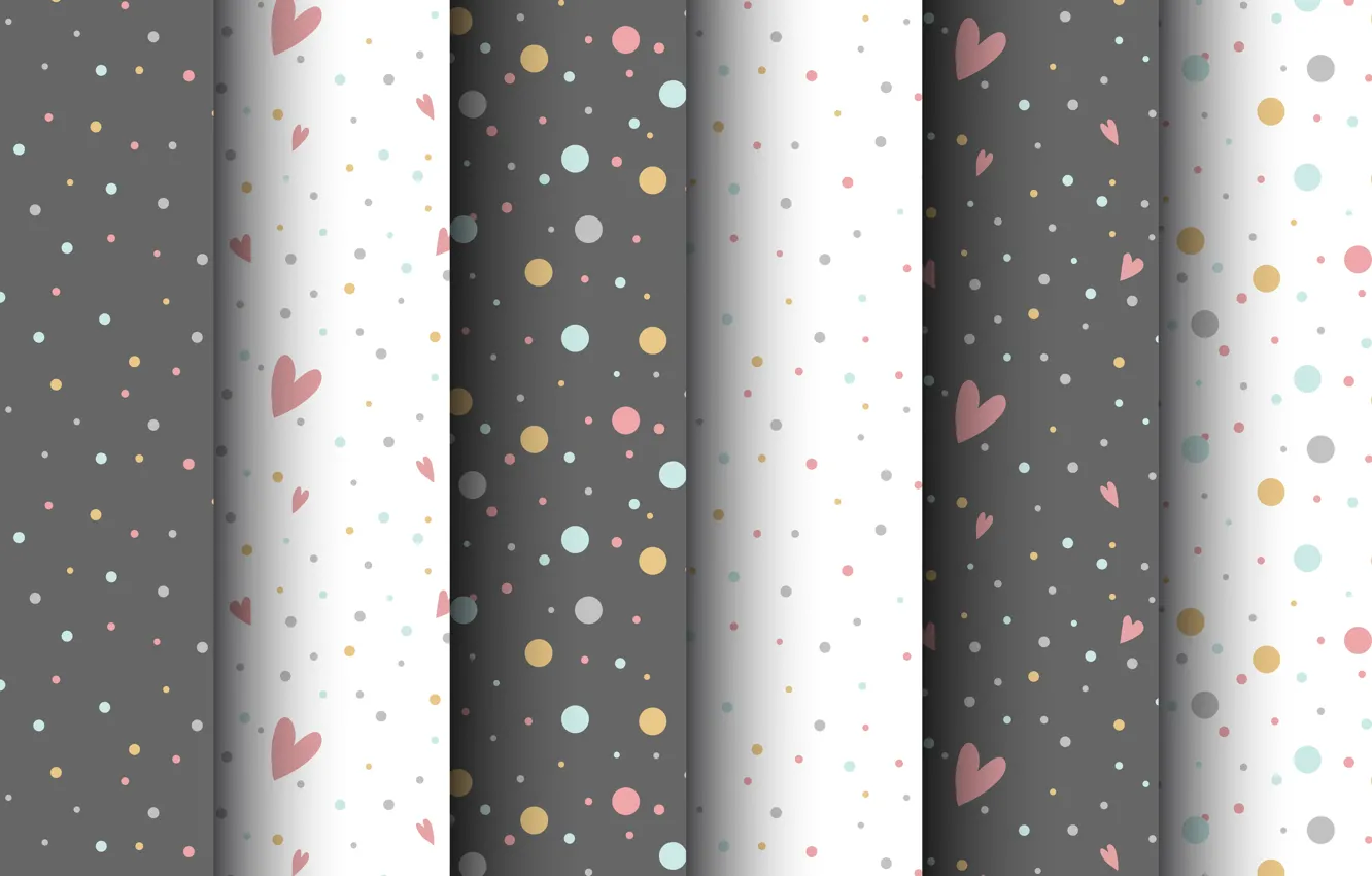 Wallpaper background, texture, colorful, hearts, dots for mobile and ...