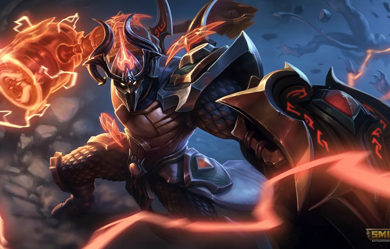 Wallpaper weapons, warrior, fantasy, horns, Smite, Chaac for mobile and ...