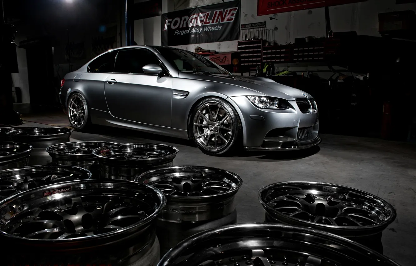 Wallpaper bmw, BMW, wheels, drives, side view, e92, matte grey, grey ...