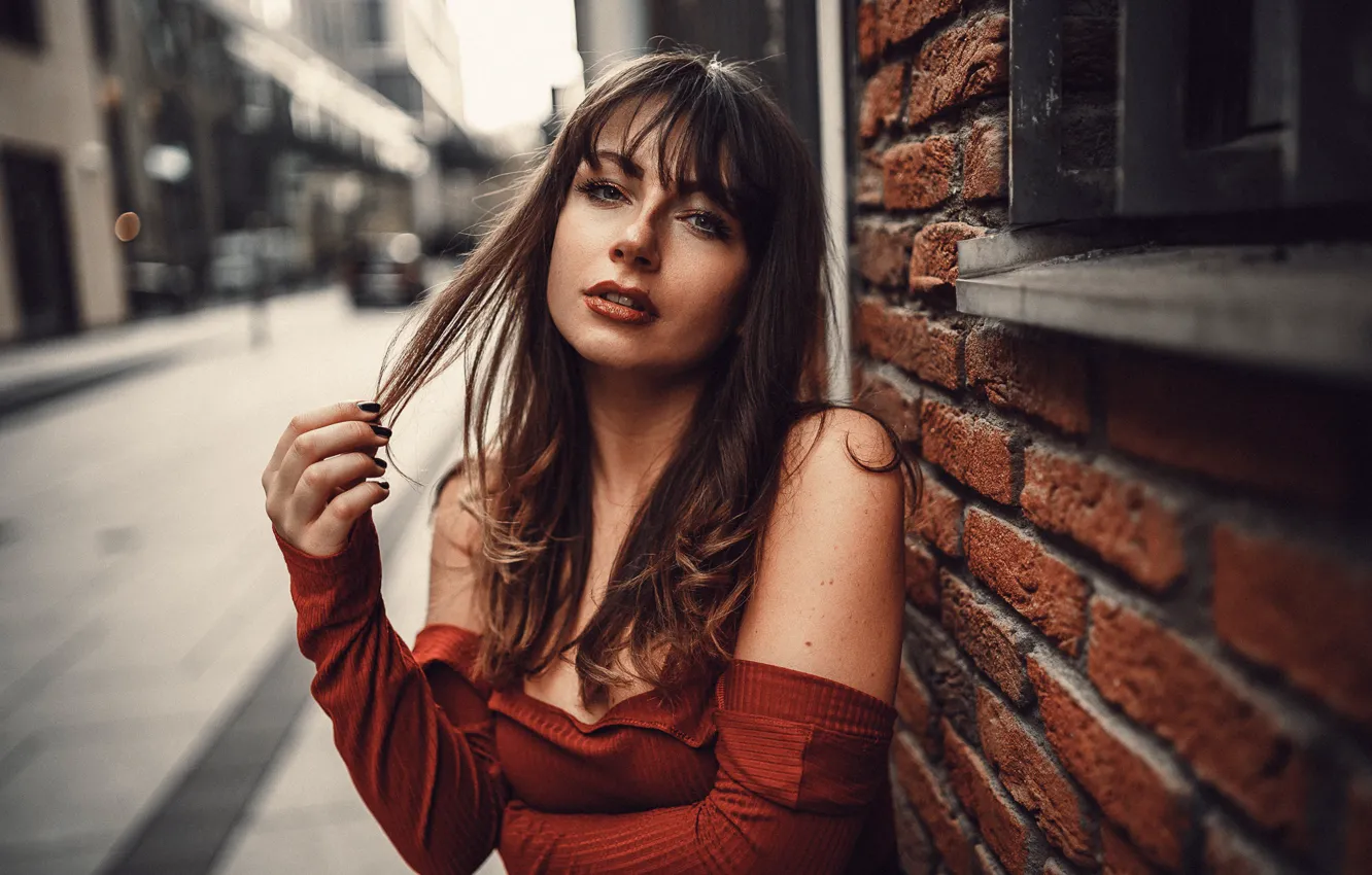 Wallpaper road, look, pose, wall, street, model, portrait, home for ...