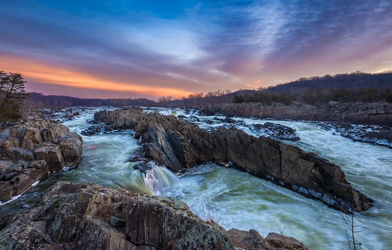 Wallpaper Great Falls, Potomac River, Virginia Side for mobile and ...
