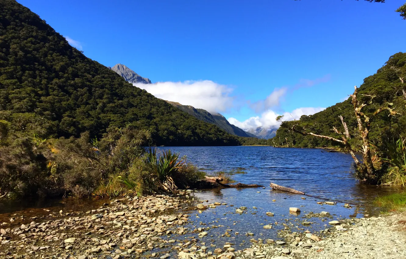 Wallpaper lake, stones, shore, Bay, Lake Mackenzie Hut for mobile and ...