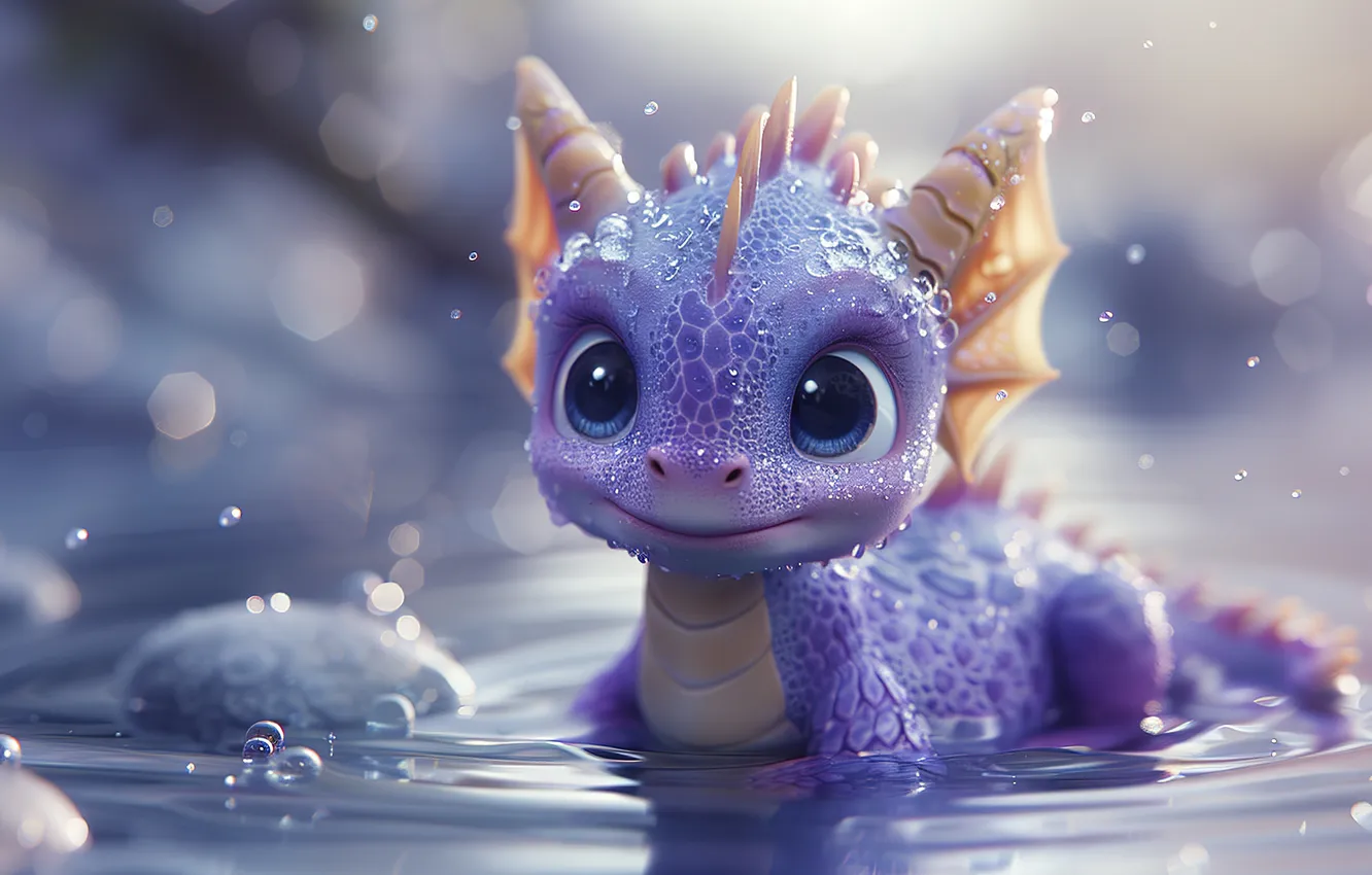 Wallpaper look, pose, dragon, fantasy, face, dragon, cub, cartoon for ...