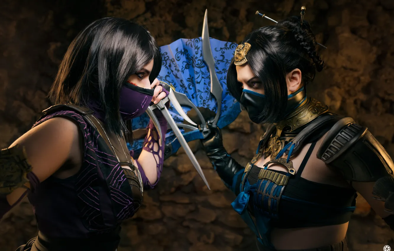 Wallpaper girl, fan, Trident, Mortal Kombat, cosplay, Mortal Kombat, cosplay, Kitana for mobile ...