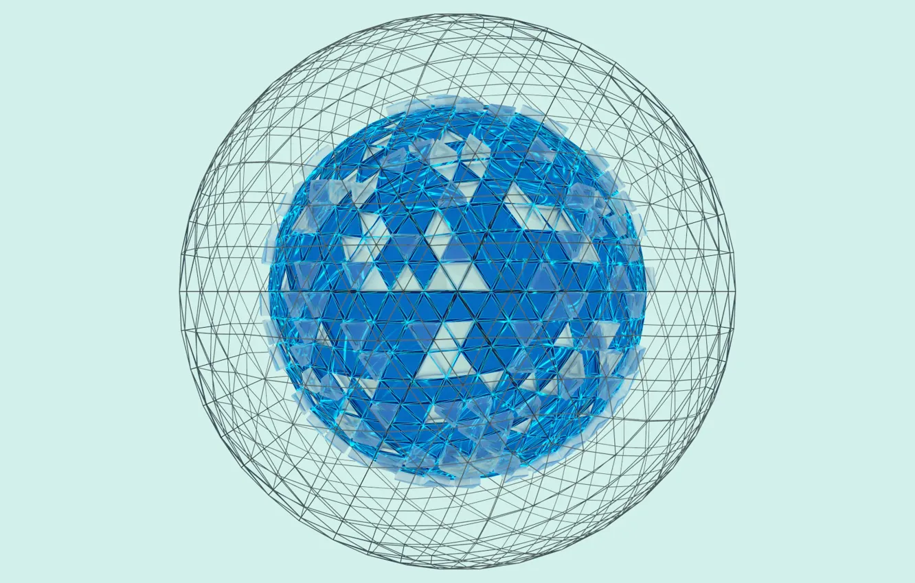 Wallpaper white, light, blue, light, white, sphere, blue, render ...