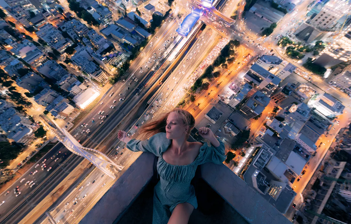 Wallpaper city, woman, perspective, Vertigo for mobile and desktop ...