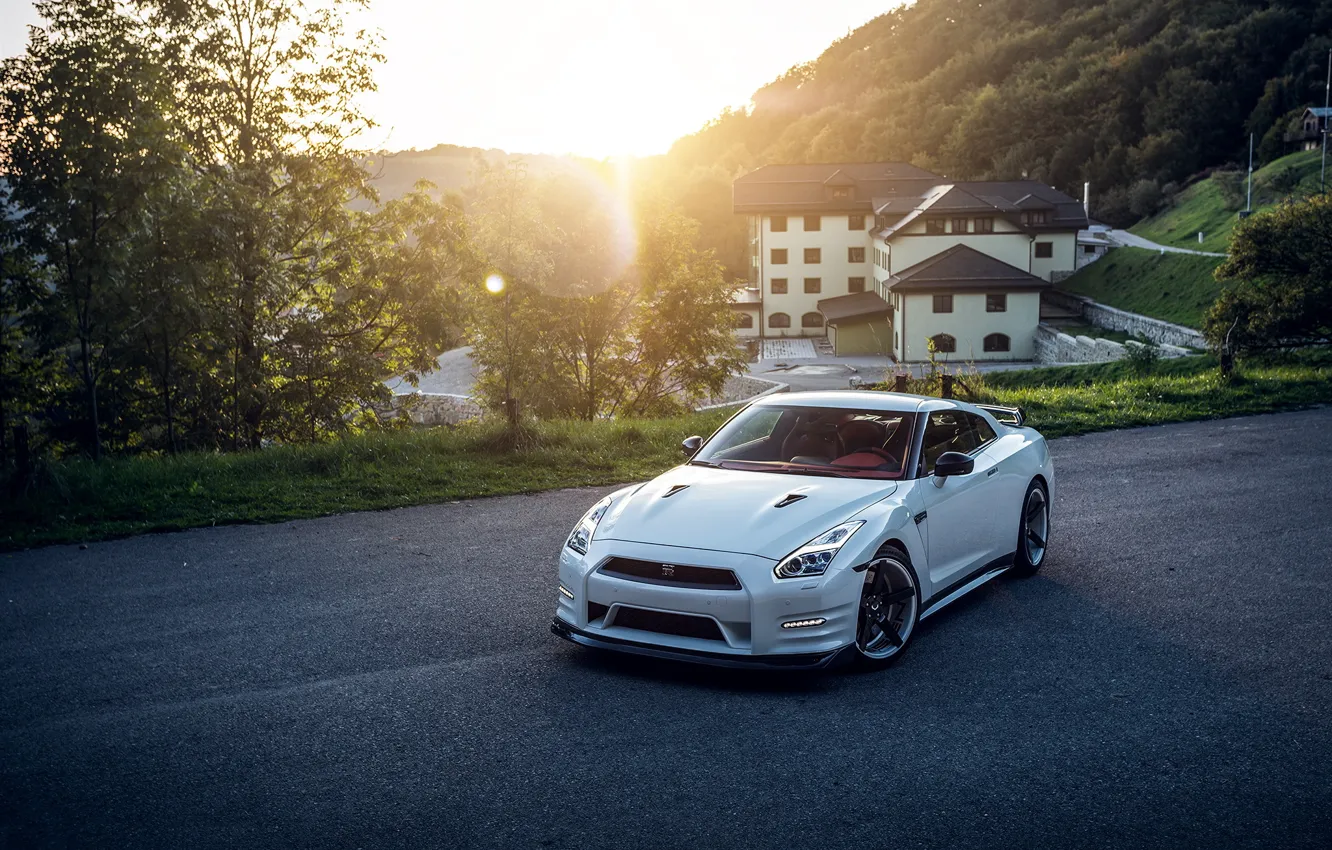 Wallpaper Nissan, GT-R, Home, White, Street images for desktop, section ...