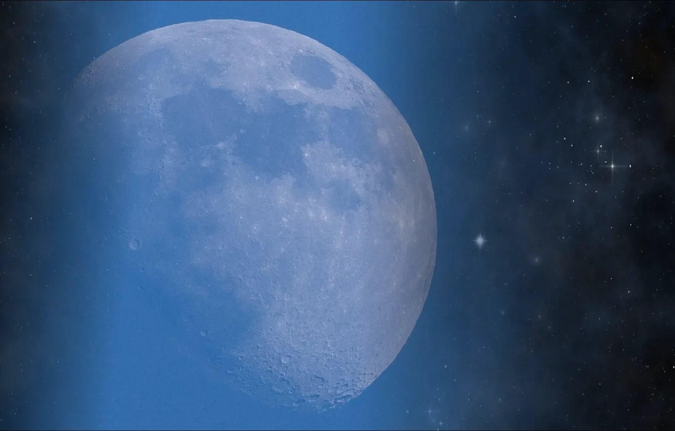 Wallpaper space, stars, The moon, art, ART, Moon, Space, stars for ...