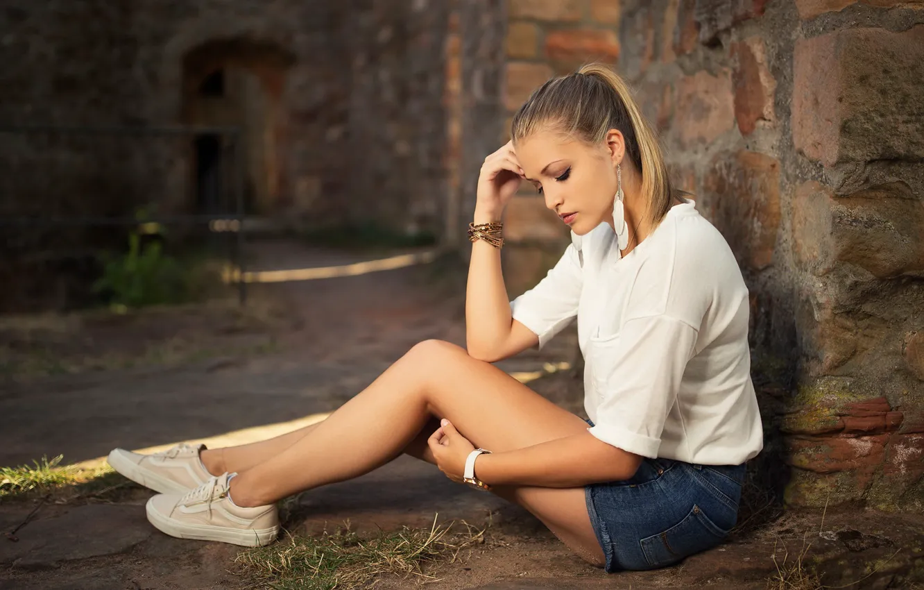 Wallpaper girl, pose, Catrin for mobile and desktop, section девушки ...