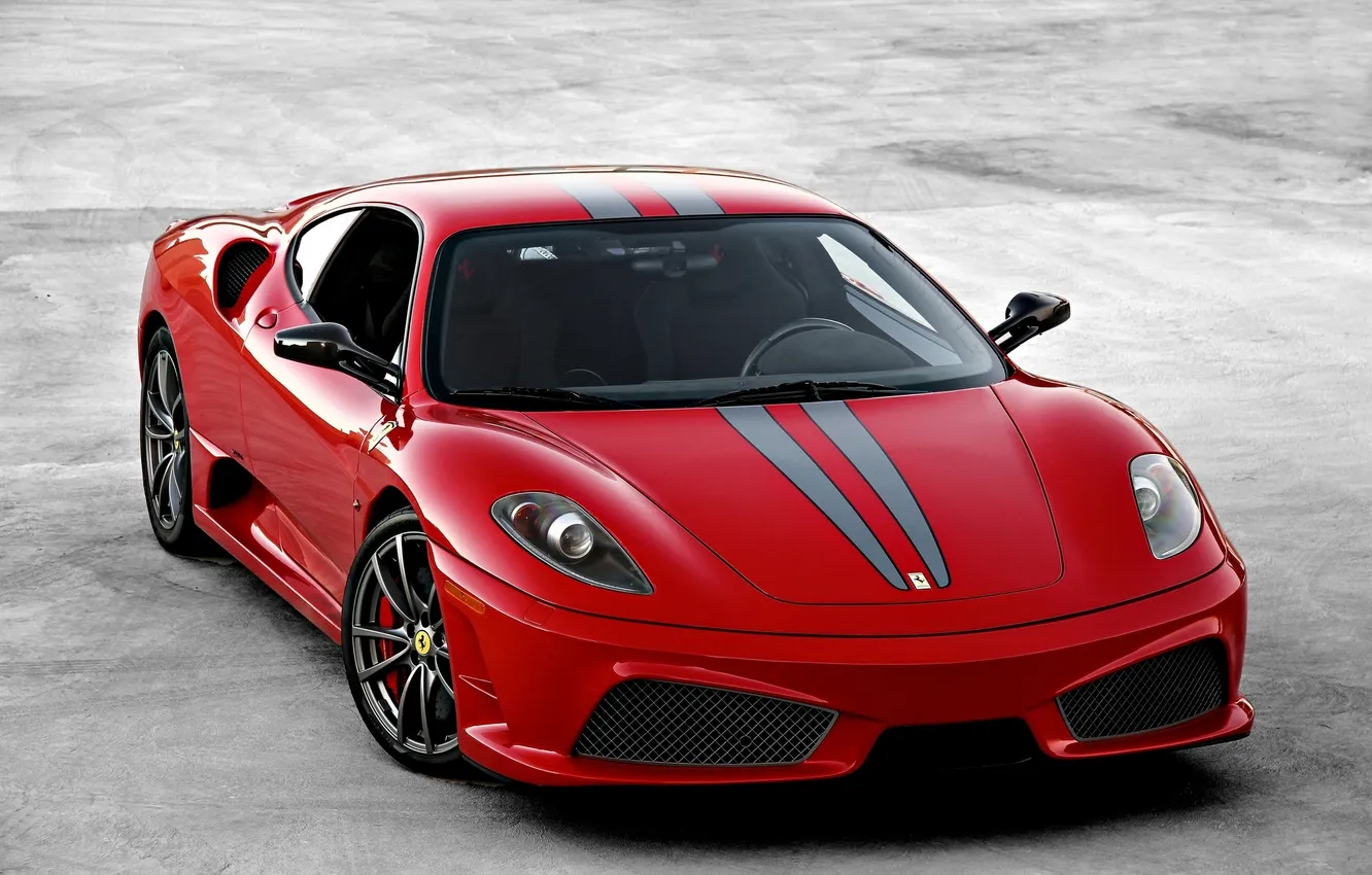 Wallpaper red, shadow, Ferrari, red, Ferrari, front view, f430 scuderia ...