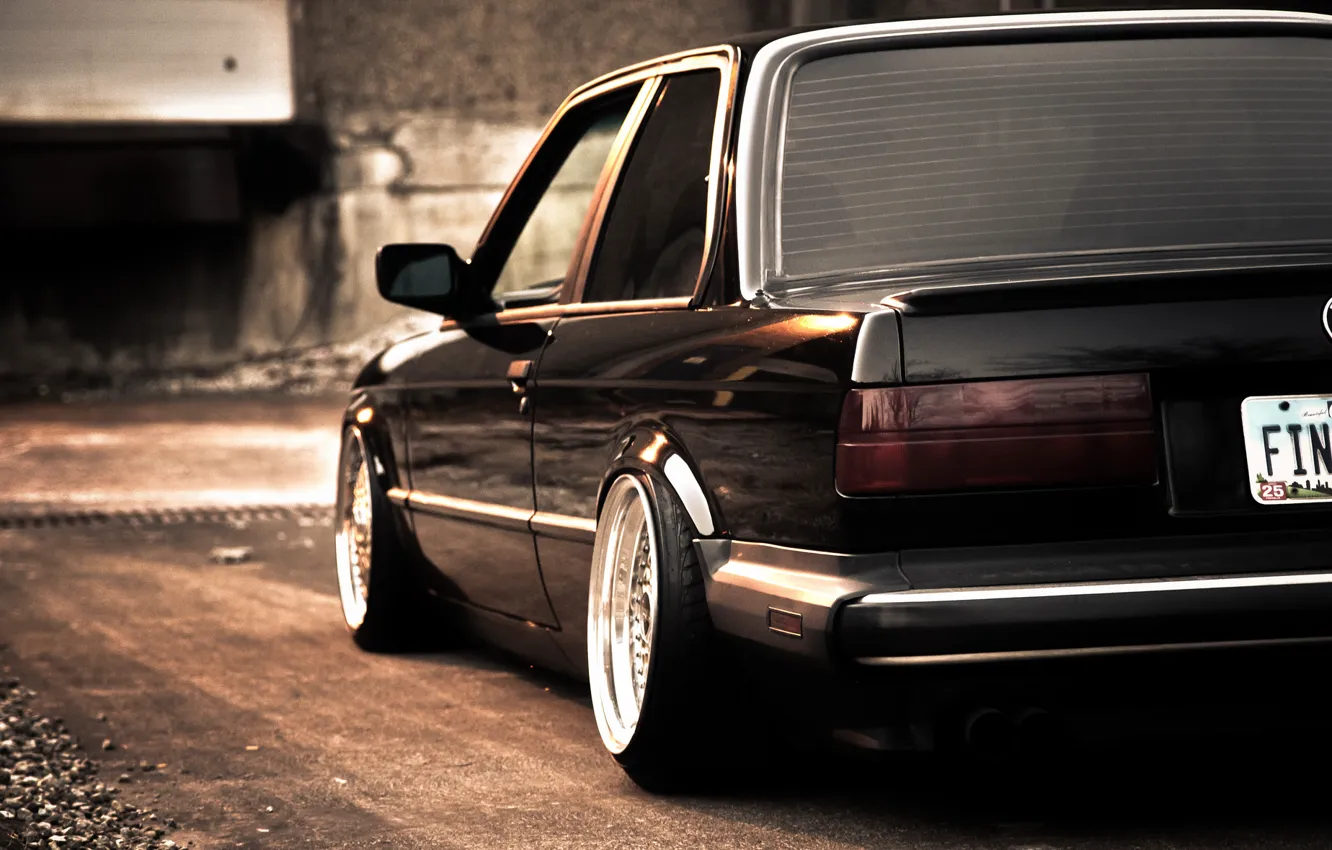 Wallpaper black, BMW, BMW, black, e30, stance, 325si images for desktop ...