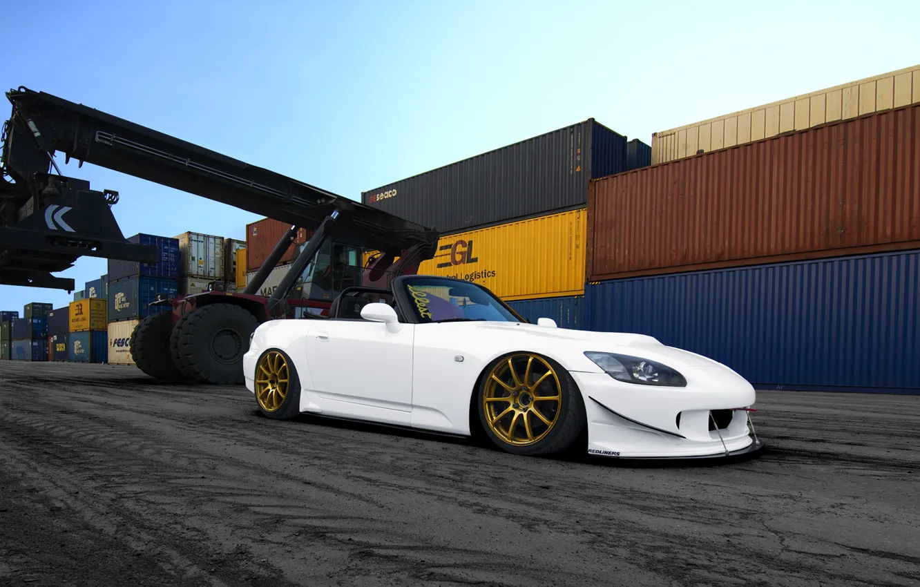 Wallpaper Honda, Car, Sky, Photoshop, Front, White, S2000, Tuning for ...