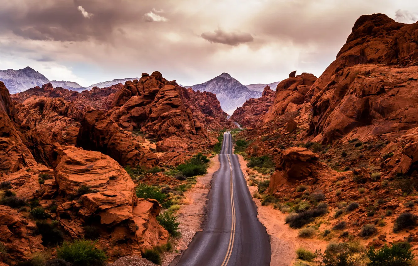 Wallpaper road, rocks, desert for mobile and desktop, section пейзажи ...
