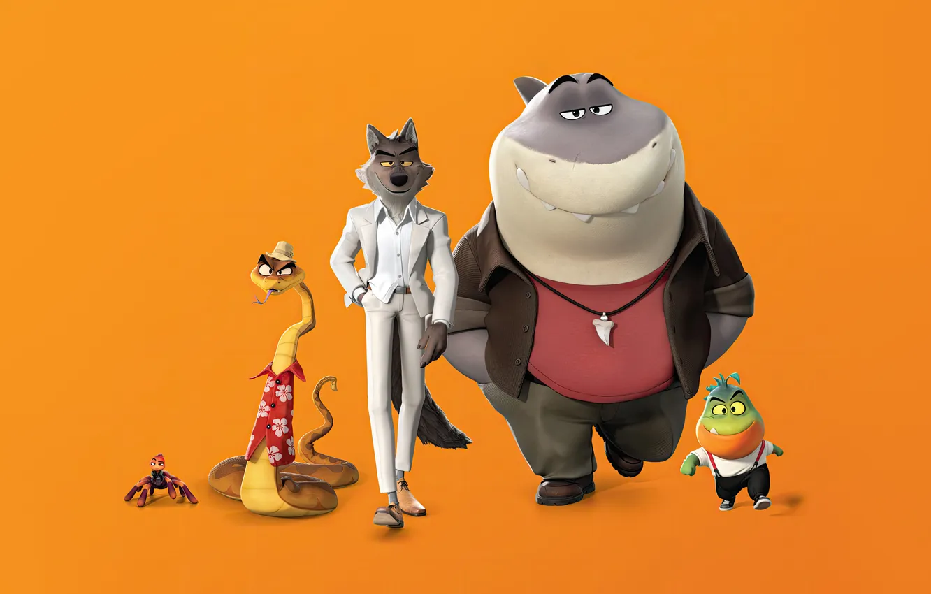 Wallpaper animals, gang, characters, 2022, The Bad Guys for mobile and ...