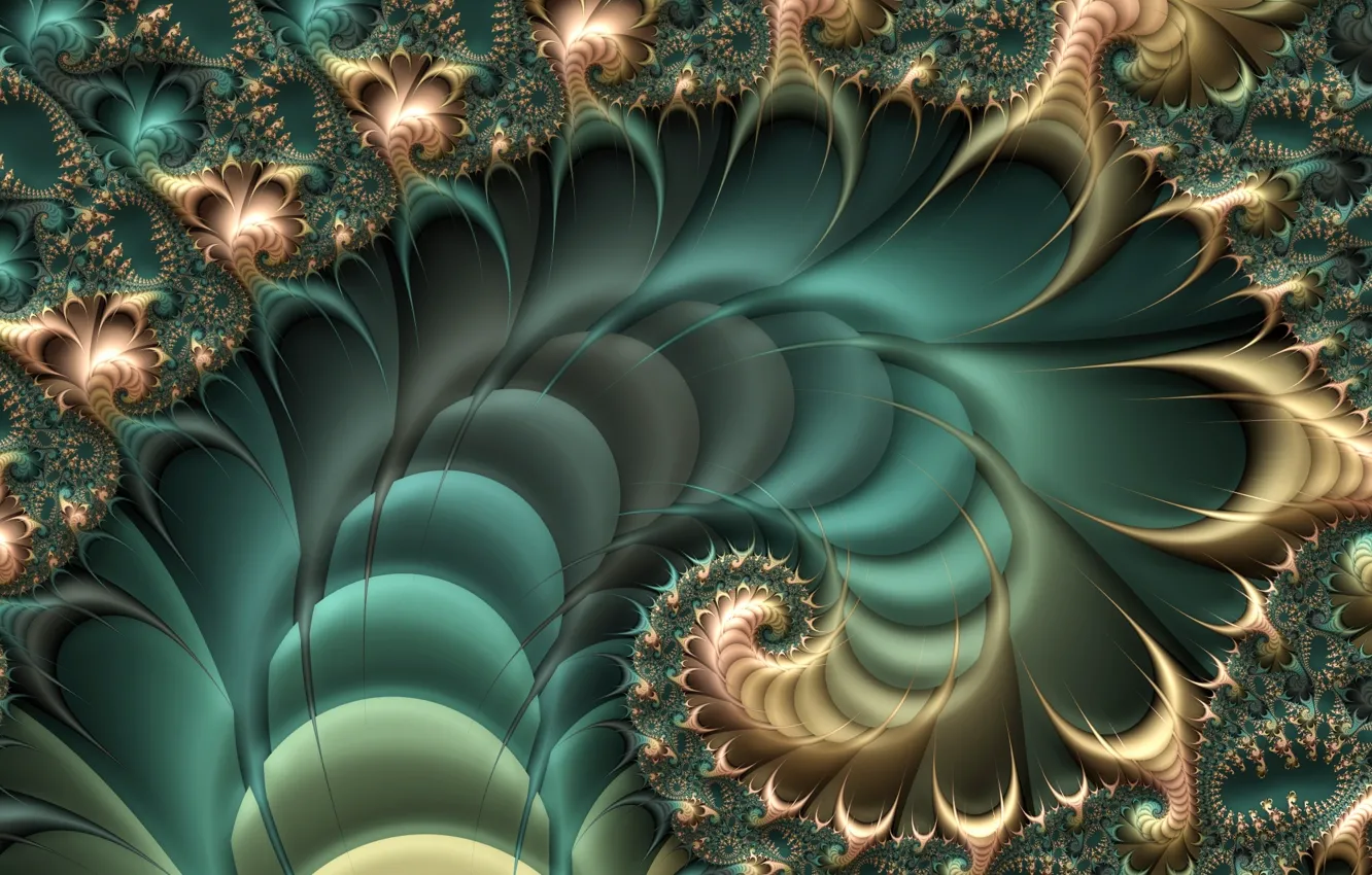 Wallpaper abstraction, pattern, fractals, spiral, fractal, ornament ...