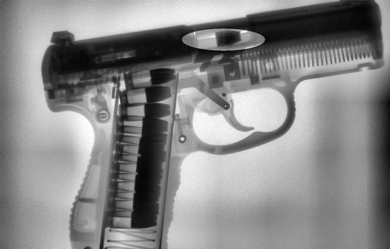 Wallpaper gun, x-ray, pistol, X-Ray images for desktop, section оружие ...