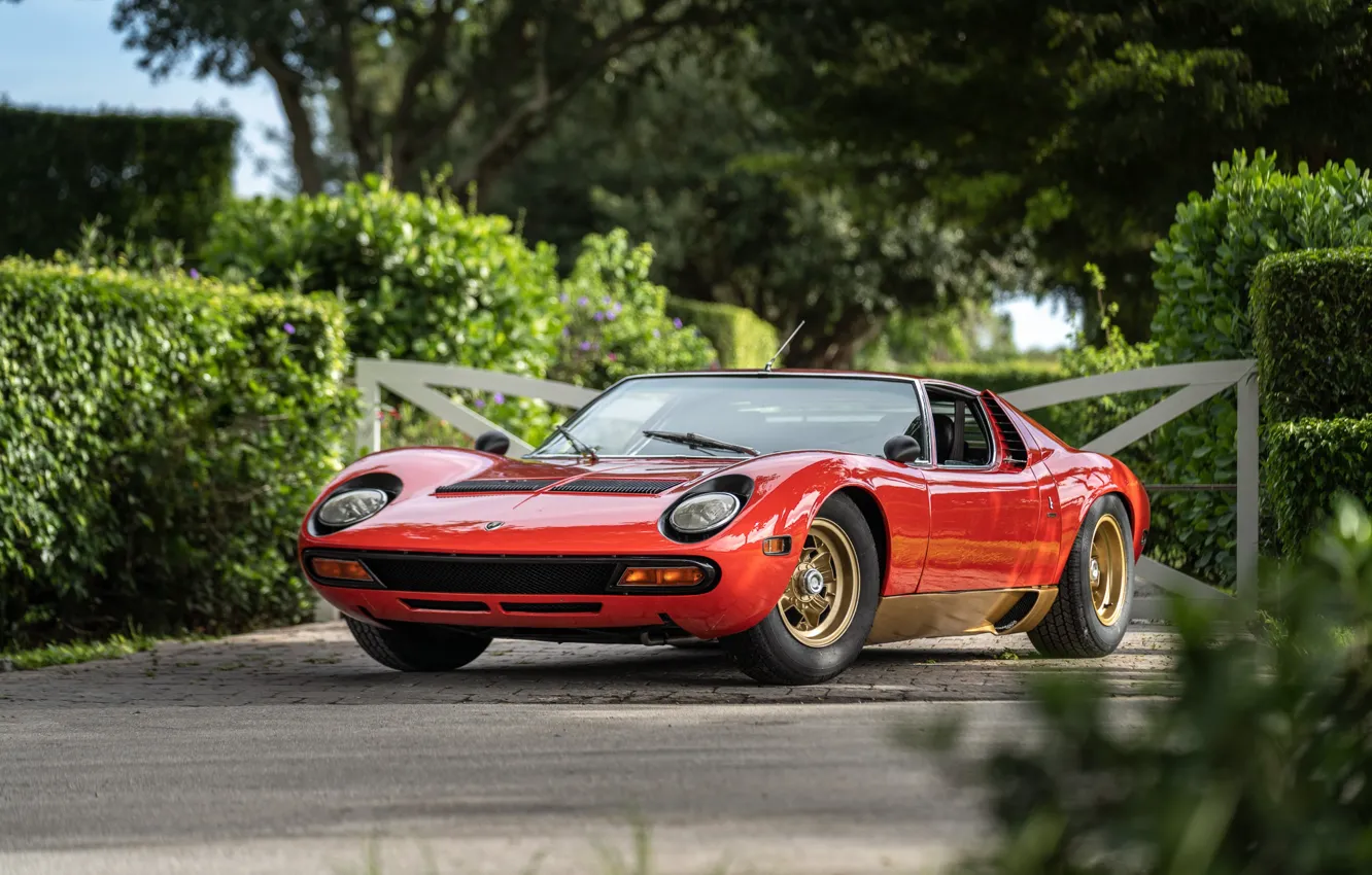 Wallpaper red, Lamborghini, Lambo, 1971, Miura, Miura, Lamborghini ...