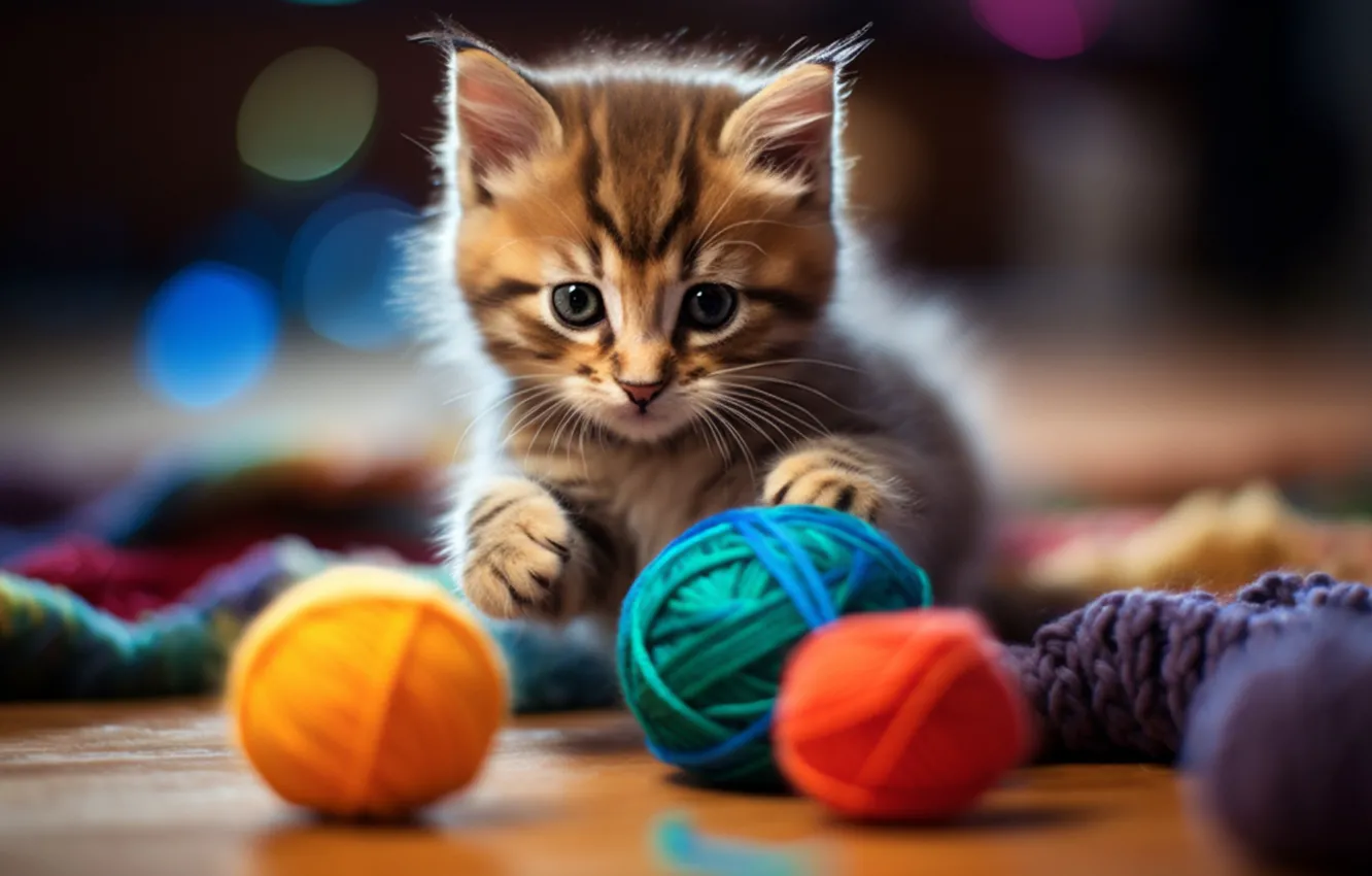 Wallpaper cat, cat, look, pose, face, AI art, neural network for mobile ...