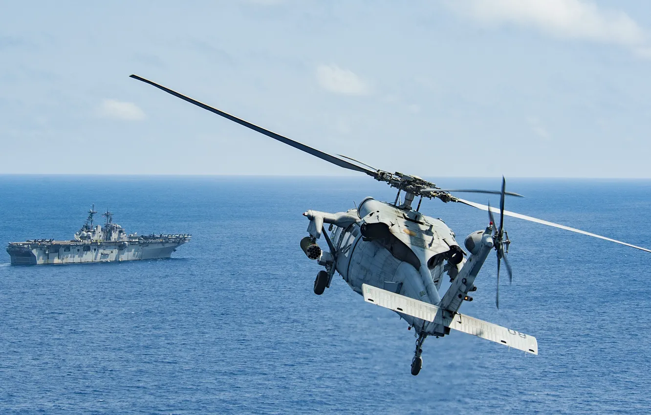 Wallpaper sea, ship, Sea Hawk, MH-60R for mobile and desktop, section ...