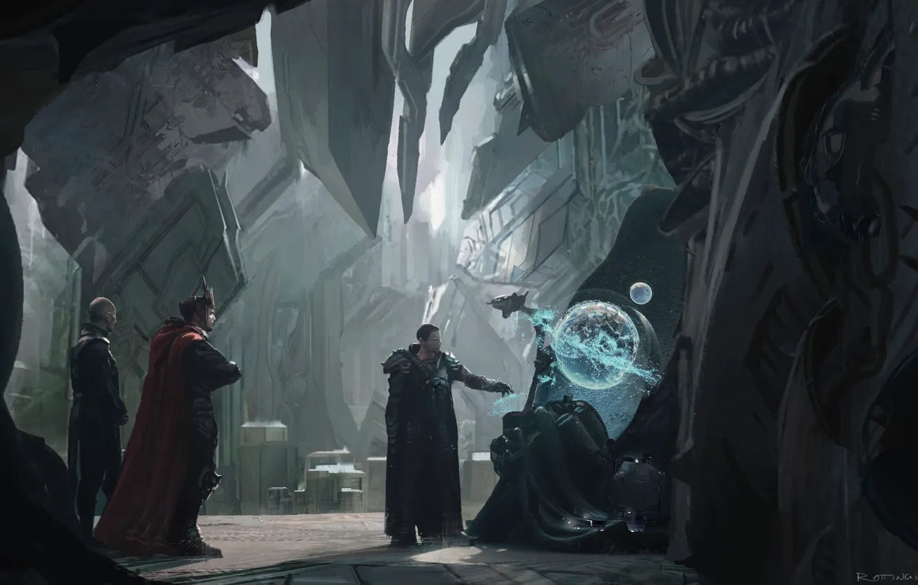 Wallpaper fantasy, science fiction, crown, sci-fi, men, digital art ...