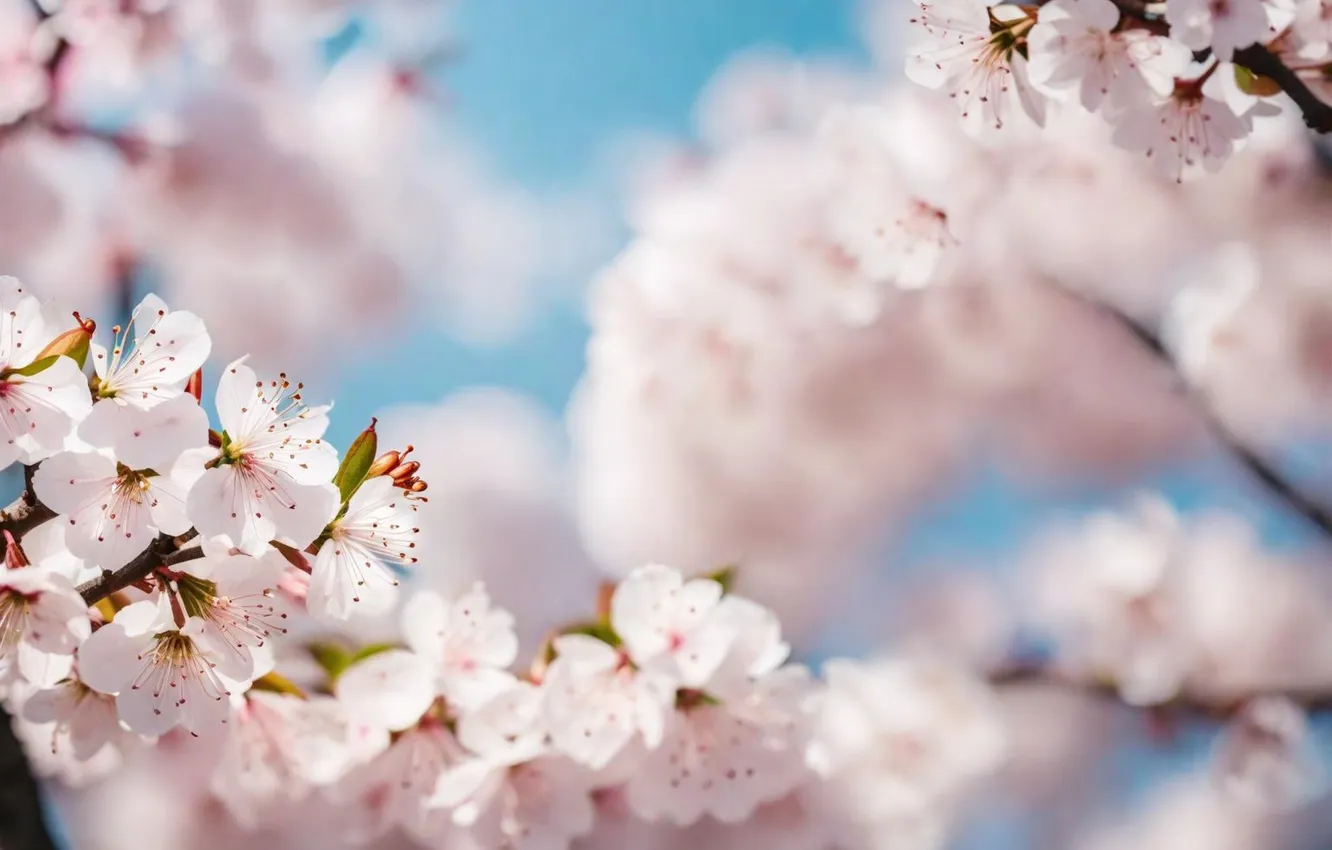 Wallpaper the sun, flowers, spring, sunshine, flowering, blossom ...