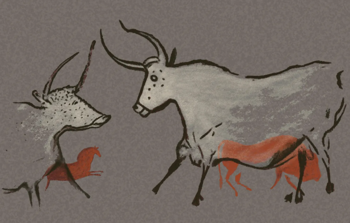 Wallpaper animals, wall, figure for mobile and desktop, section ...