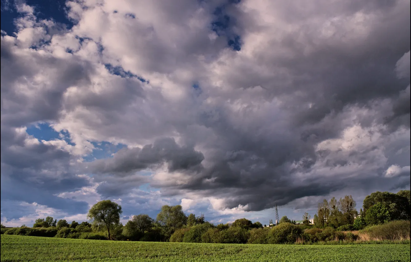 Wallpaper clouds, Field, field, clouds for mobile and desktop, section ...