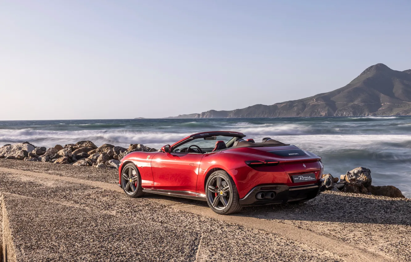 Wallpaper Ferrari, red, Roma, Ferrari Roma Spider for mobile and ...