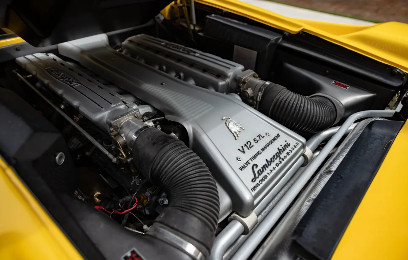 Wallpaper Lamborghini, V12, Diablo, engine, Lamborghini Diablo VT ...