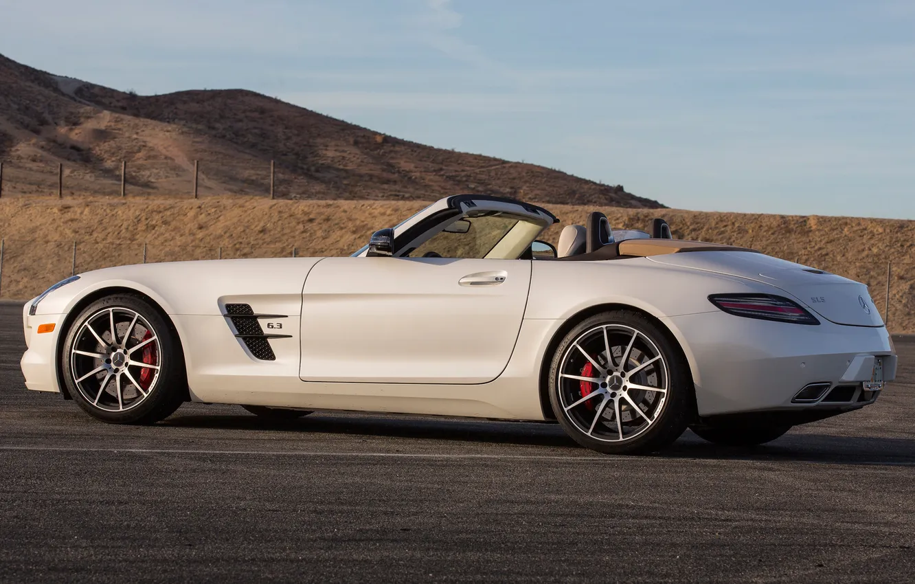 Wallpaper Roadster, Mercedes-Benz, car, side view, Mercedes, AMG, SLS ...