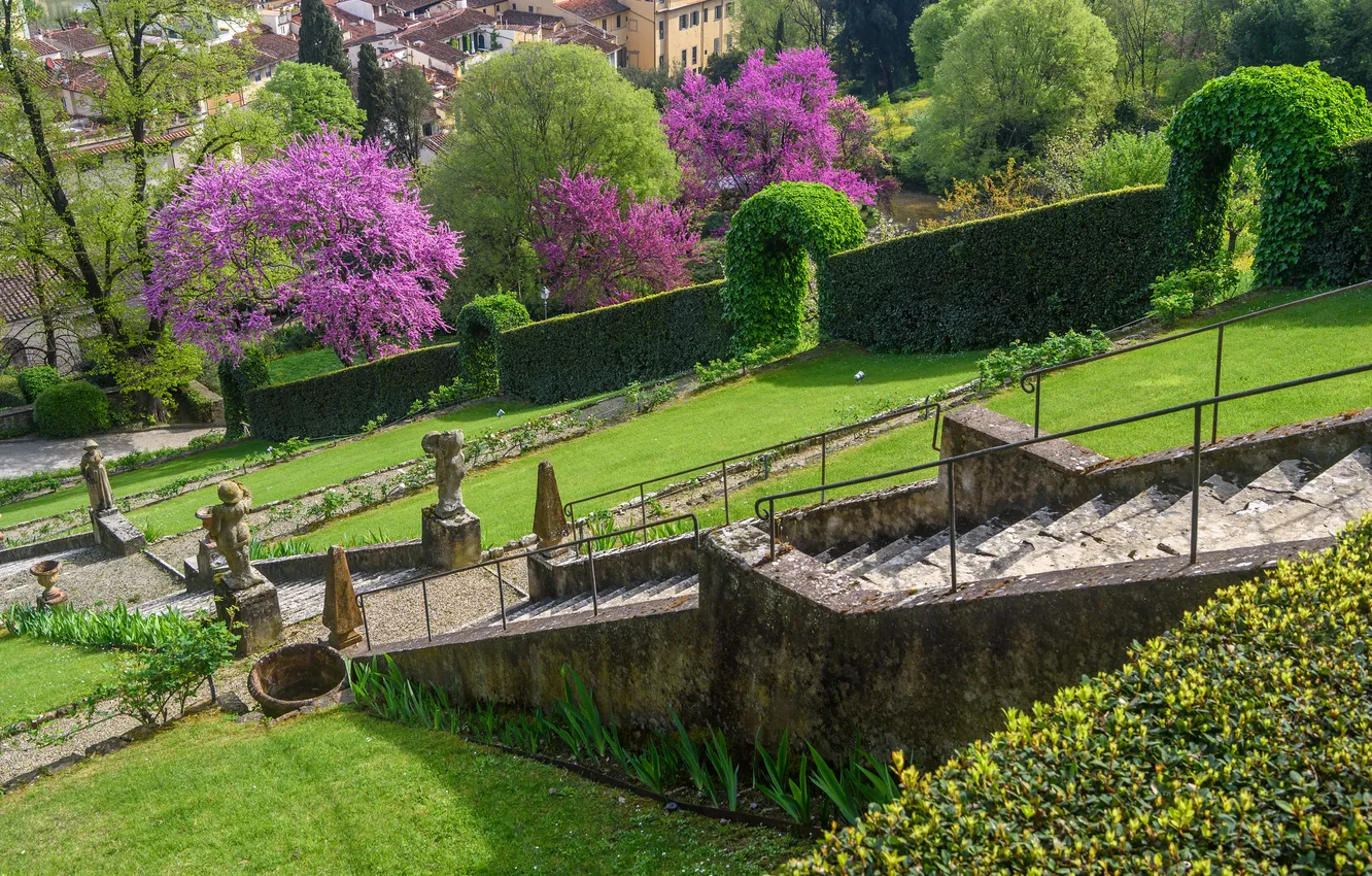 Wallpaper spring, Italy, Florence, Bardini Garden for mobile and ...