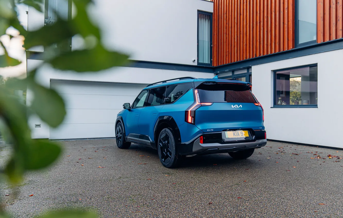 Wallpaper Kia, rear view, EV9, Kia EV9 GT-Line S 6-seat for mobile and ...