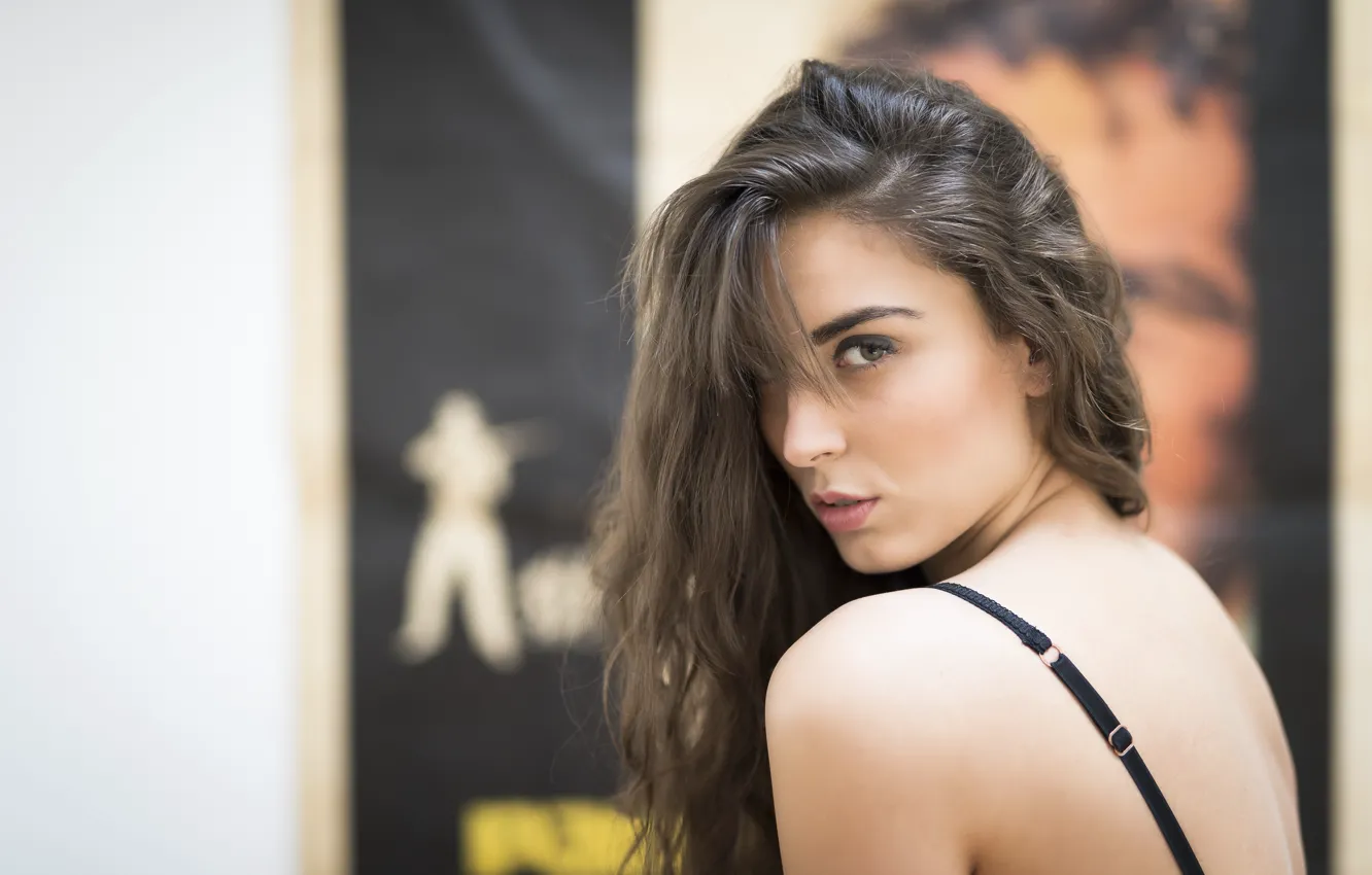 Wallpaper face, model, hair, shoulders, cutie, Federica for mobile and ...