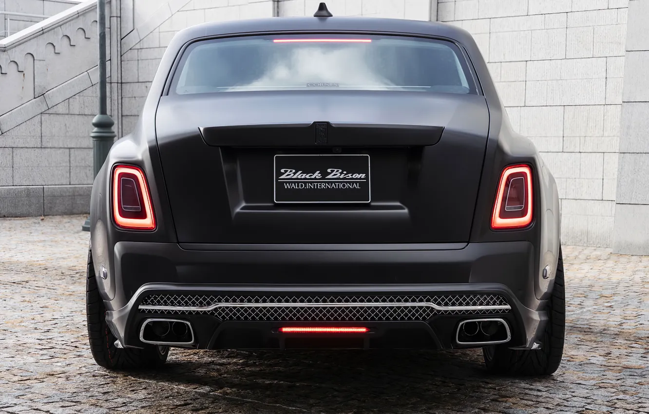 Wallpaper Rolls-Royce, Phantom, rear view, WALD, Black Bison Edition ...
