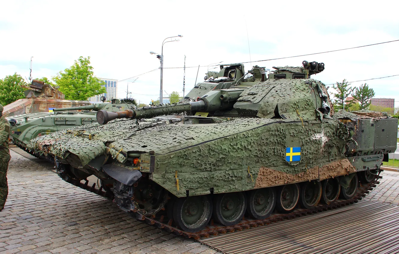 Wallpaper Moscow, Sweden, BMP, 2024, SVO, Poklonnaya Gora, Trophies of ...